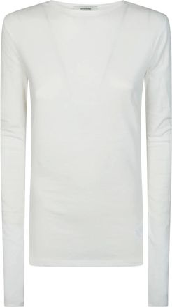 Entire studios Entire Studios, Femme, Tops, Blanc, Taille: 38 FR T-Shirt Manches Longues
