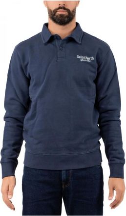 Saint Barth Homme, Tops, Bleu, Taille: L Maglia