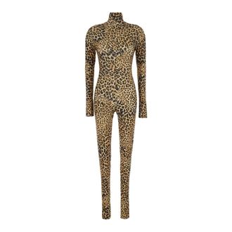 Norma Kamali Lang&auml;rmeliger schmal geschnittener Schildkr&ouml;ten-Catsuit - - Jumpsuits & Playsuits - Damen - Braun - S