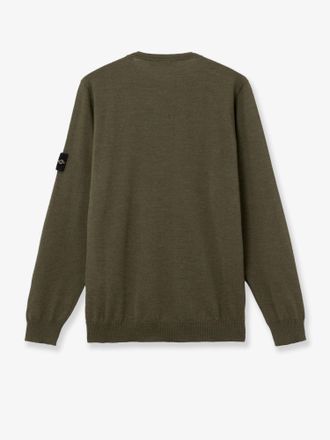 Stone Island Mens Crewneck Wool Sweater Green Virgin