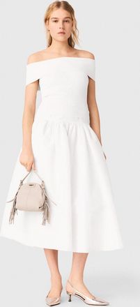 Maje Rippstricktop Mit Bardot-kragen - Wei&szlig; - Maje