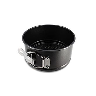 Menastyl Cuisson Moule à charnière 14cm - 6020757, Idéal gâteaux ronds démoulage facile avec fond amovible - moule démontable en acier carbone antiadhésif noir