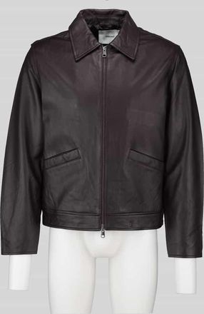 Selected Lederjacke aus Lammnappa mit Umlegekragen