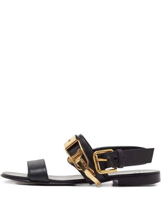 Giuseppe Zanotti sandales à boucle pre-owned - Noir