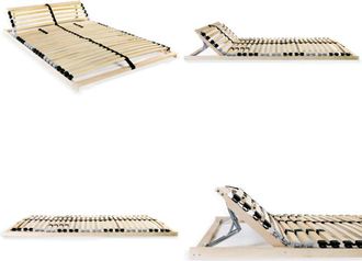 vidaXL Lattenrost mit 28 Latten 7 Zonen 140x200 cm - Lattenrost - Holzrahmen - Buche - Birkenholz - Lattenrost 140x200 - Home & Living
