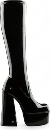 Windsor Smith Bottes Noires Montantes Style Gothique Windsorsmith Pour Femmes