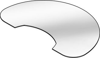 Lotus LO-980 Passgenaue Vorlegeplatte Glas f&uuml;r Prio