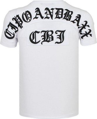 Cipo & Baxx T-Shirt Markenschriftzug Cooles Motiv als Eyecatcher