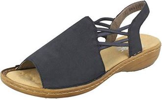 Rieker 608d1-14, Sandales Bout ferm&eacute; Femme, Bleu (Pazifik 14), 37 EU