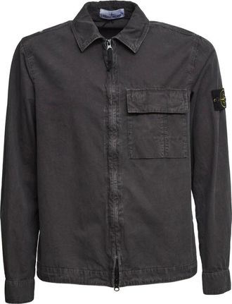 Stone Island Homme, Vestes, Noir, Taille: M Zipped Shirt