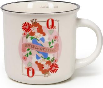Legami Legami - Cappuccinotasse, Queen Thema, New Bone China Porzellan, Take a Break Collection, Fassungsvermögen 350 ml, spülmaschinenfest