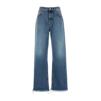 Alessandra Rich Low Waist Baggy Denim Jeans - - Jeans - Damen - Blau - W27