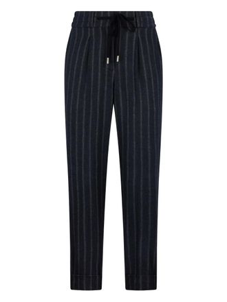 PESERICO pantalon &agrave; fines rayures - Gris