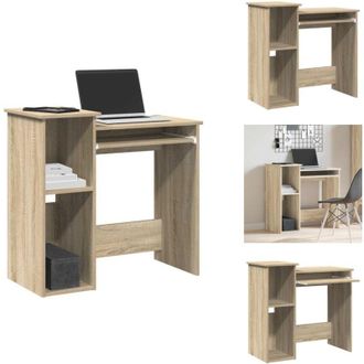 vidaXL Vidaxl - Schreibtisch mit Regalen Sonoma-Eiche 84x40x78 cm Holzwerkstoff - Schreibtisch - Schreibtische - B&uuml;rotisch - Computertisch