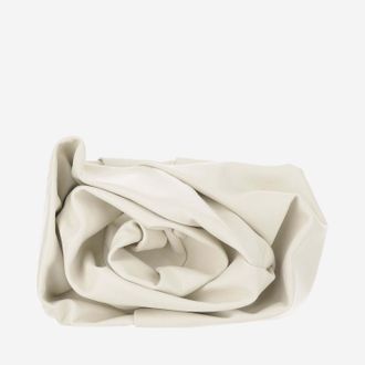Burberry Womens Rose Leather Clutch Bag Ivory Lamb (ovis Aries) Handbags Hand