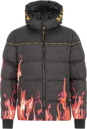 Cipo & Baxx Winterjacke Winterjacke mit Flammen-Motiv