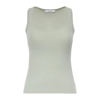 Max Mara Femme, Tops, Vert, Taille: 36 FR Mxmghiro Ribbed Tank Top