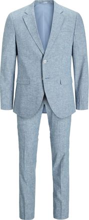 Jack & Jones Herren Jprriviera Linen Suit Slim Fit Sn Pls Anzug, Troposphere/Fit:Slim Fit, 68 Gro&szlig;e Gr&ouml;&szlig;en