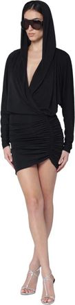 Andamane Femme, Robes, Noir, Taille: 34 FR Grace Hooded Mini Dress