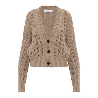 Max Mara Cashmere Cardigan Zaino - - Knitwear - Damen - Beige - L