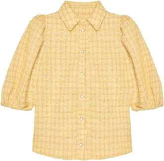 Janice Femme, Blouses et Chemises, Jaune, Taille: 38 FR Lars Tweed Blouse