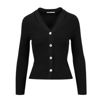 Gran Sasso Baumwoll-Pullover mit V-Ausschnitt - - Knitwear - Damen - Schwarzk - M