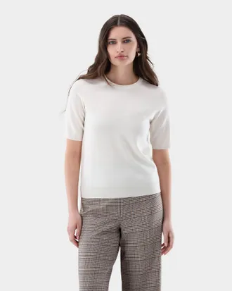 van Laack T-Shirt gestrickt aus ultrafeiner Merinowolle