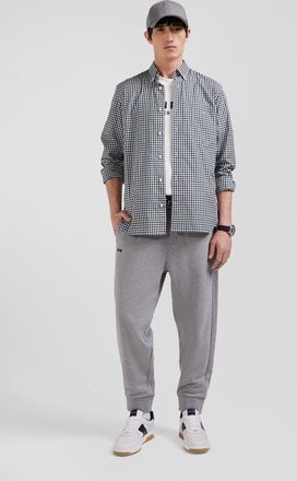 Eden Park Chemise En Popeline De Coton Vert &Agrave; Carreaux Bicolore Coupe Regular