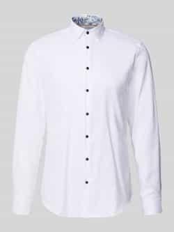 Jake*s Slim Fit Business Hemd aus Baumwolle mit Kentkragen