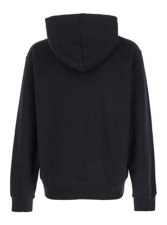 Dsquared2 Mens Black Hoodie With Maxi Logo Print Cotton Sweatshirts Sweater