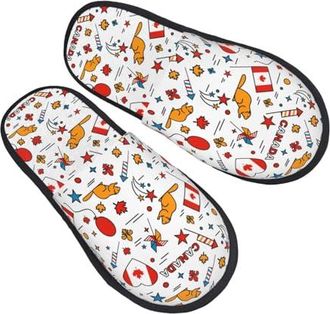 Generic Pantoufles Unisexes Fête Du Canada Chausson Hommes Confort Automne Hiver Pantoufle, Pour Femmes, Intérieur Extérieur, Fête, M