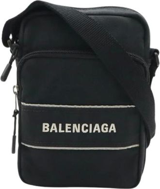 Balenciaga Sac bandouli&egrave;re vintage Pre-owned en nylon - Femme - Pre-owned - Noir - Taille: ONE Size