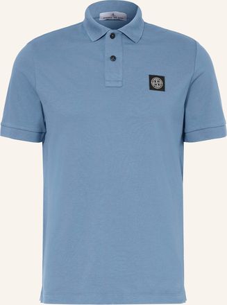 Stone Island Piqué-Poloshirt blau