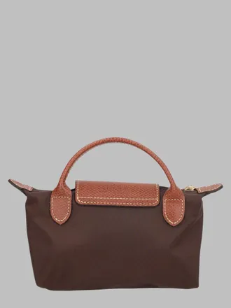 Longchamp Womens Pochette Le Pliage Original Brown Polyamide Handbags Hand Bags