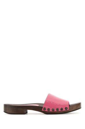 Miu Miu Studded Leather Clog - Pink
