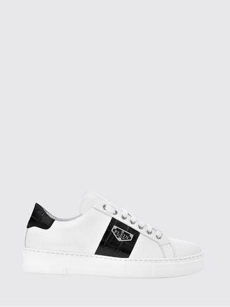 Philipp Plein Baskets basses en cuir lisse avec logo lat&eacute;ral appliqu&eacute;