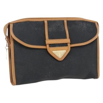 Saint Laurent Pochette Vintage en Cuir dOccasion - Femme - Pre-owned - Noir - Taille: ONE Size