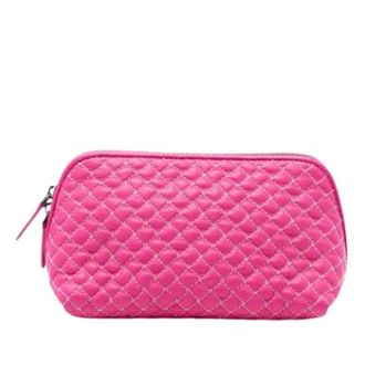 Bottega Veneta Pre-owned Quilted Nappa Pouch - Femme - Pre-owned - Rose - Taille: ONE Size