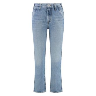 A Gold E Cooper High-Rise Straight Leg Jeans - - Jeans - Damen - Blau - W25