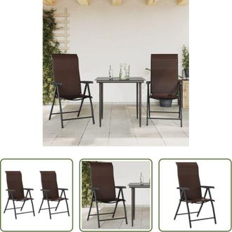 vidaXL Klappstuhl - Gartenst&uuml;hle 2 Stk. Klappbar Braun Poly Rattan
