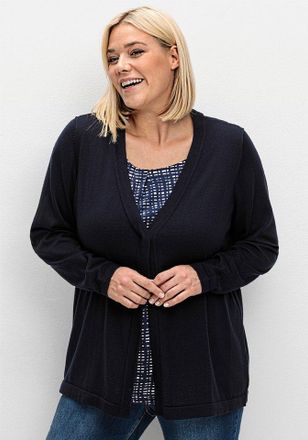 Sheego Strickjacke Strickjacke Langarm aus feinem Viskosemix