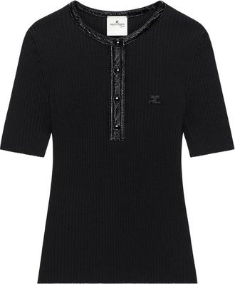 Courr&egrave;ges Vinyl And Knit Polo