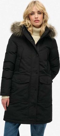 Superdry parka Everest en faux-fur noire