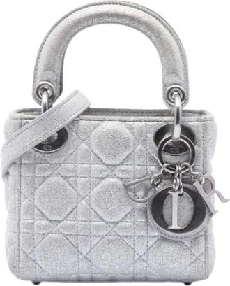 Dior Sac Mini Lady Pre-owned - Femme - Pre-owned - Gris - Taille: ONE Size