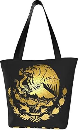 AOOEDM Or mexicain r&eacute;utilisable sac d&eacute;picerie sac &agrave; provisions d&eacute;contract&eacute; sac &agrave; bandouli&egrave;re sac &agrave; main pour hommes femmes ECO march&eacute; sac plage sac voyage fo