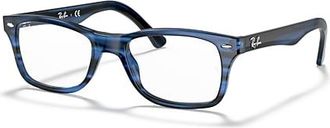 Ray-Ban Rb5228 Optics Blau Gestreift Fassung Klar Glas Polarisiert 53-17