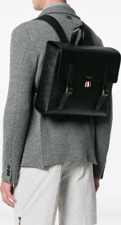 Thom Browne sac à dos à boucles - Noir