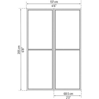 Canopia by Palram Chalet&jardin - Set de portes moustiquaires blanc pour pergola ferm&eacute;e - Palram - 703555