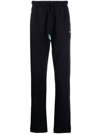 BOSS pantalon de jogging &agrave; logo brod&eacute; - Bleu