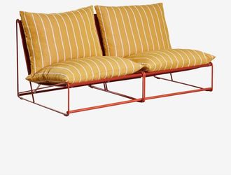 Sklum Sklum - Amaro 2-teiliges modulares Gartensofa Honiggelb - Rot Acryl